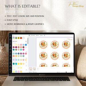 Editable Peach Jam Sticker Peach Jam Favor Stickers Template Jam Jar ...