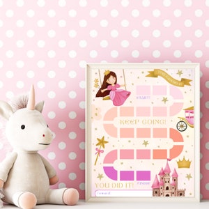 Princess Behavior Chart for Girls Daily Routine Chart Princess Reward ...
