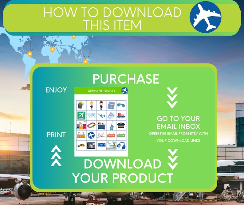 Airplane Kids Bingo Airplane Games Kids Airport Games Kids Flight Games ...