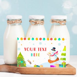 Editable Christmas Food Label Christmas Name Tag Template Christmas ...