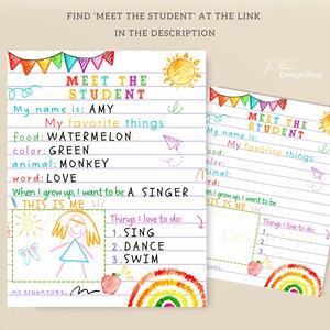 Meet the Teacher Editable Template Teacher Boho Rainbow Teacher Canva ...