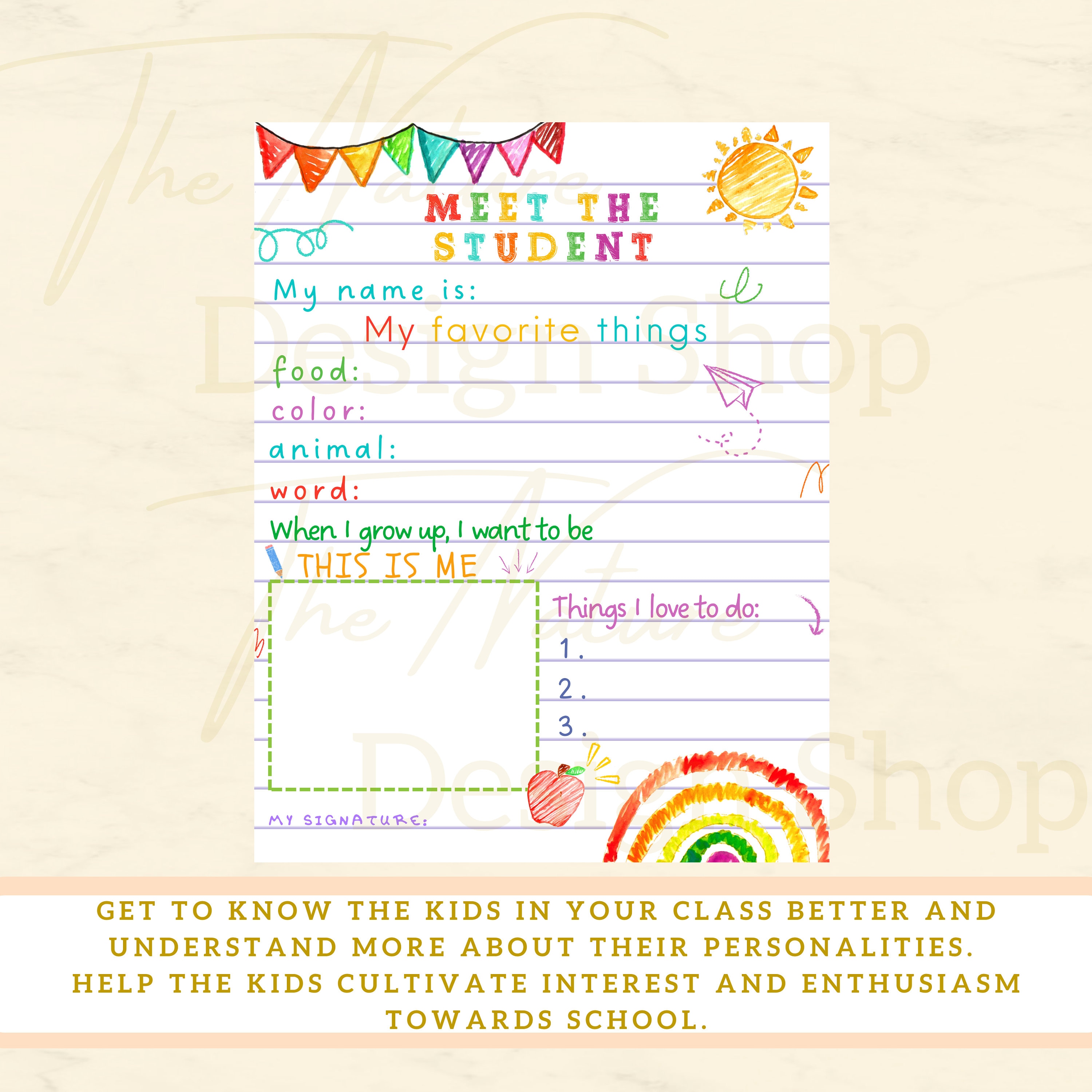 Meet the Student Letter Template Teacher Kindergarten First Day of ...