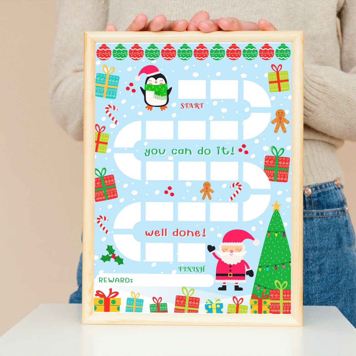 Christmas Reward Chart for Kids Daily Routine Chart Kids Chore Chart ...