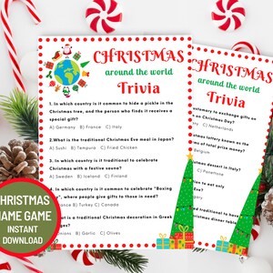 Christmas Game Around the World Xmas Game Christmas Party Printable ...