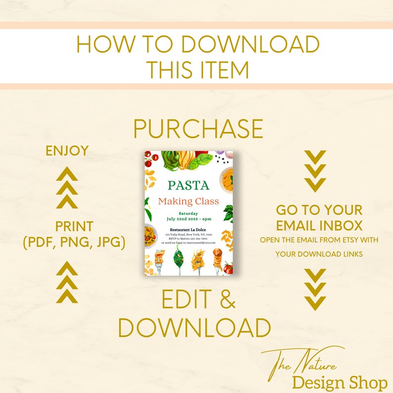 Editable Italian Pasta Making Party Invitation Italian Party Food ...