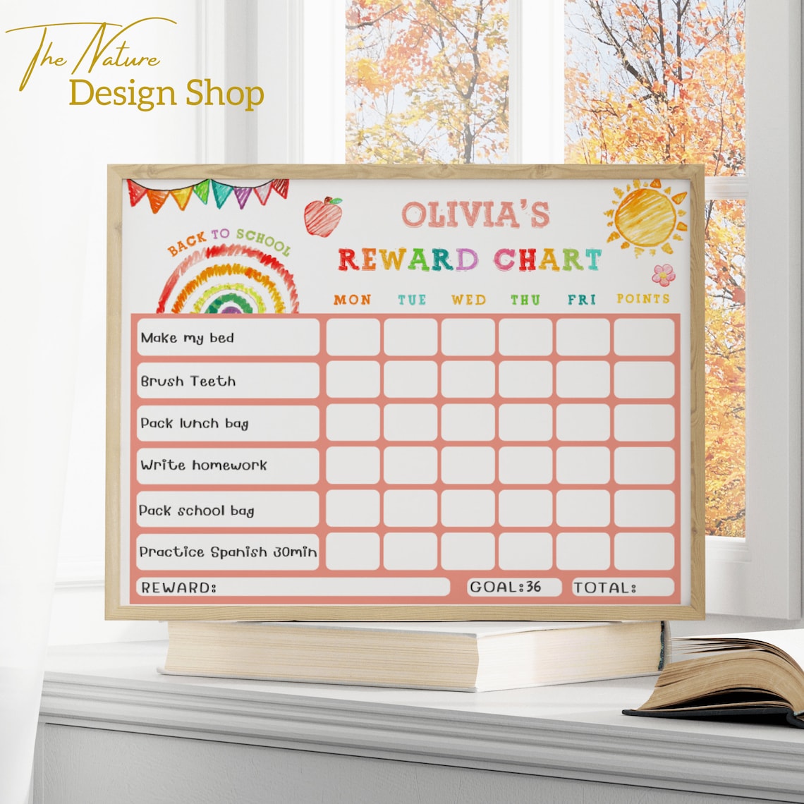 EDITABLE Back to School Kids Reward Chart School Routine Checklist for ...