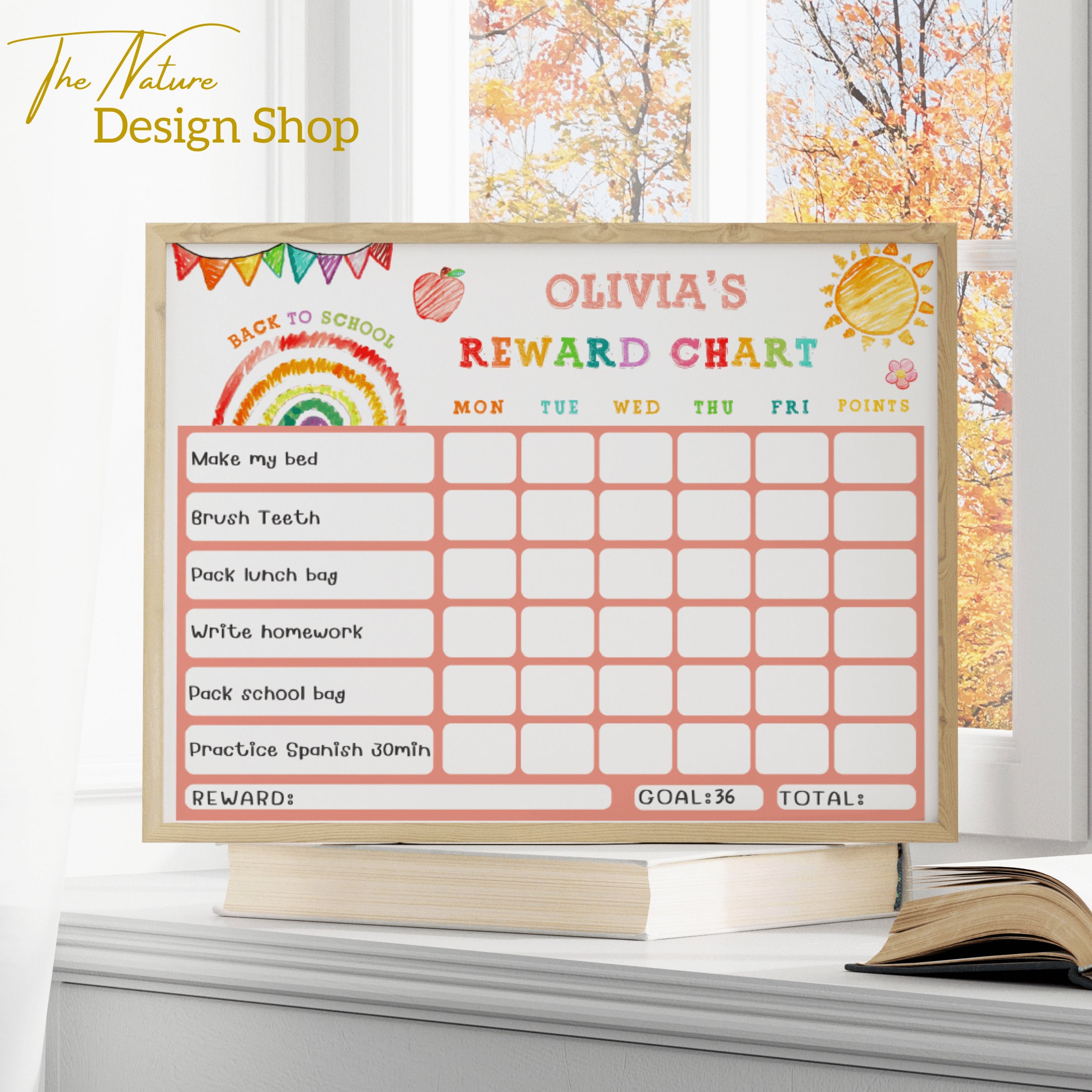 EDITABLE Back to School Kids Reward Chart School Routine Checklist for ...