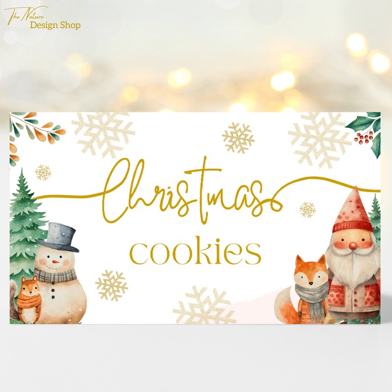 Editable Christmas Buffet Card Template Editable Christmas Name Tags ...