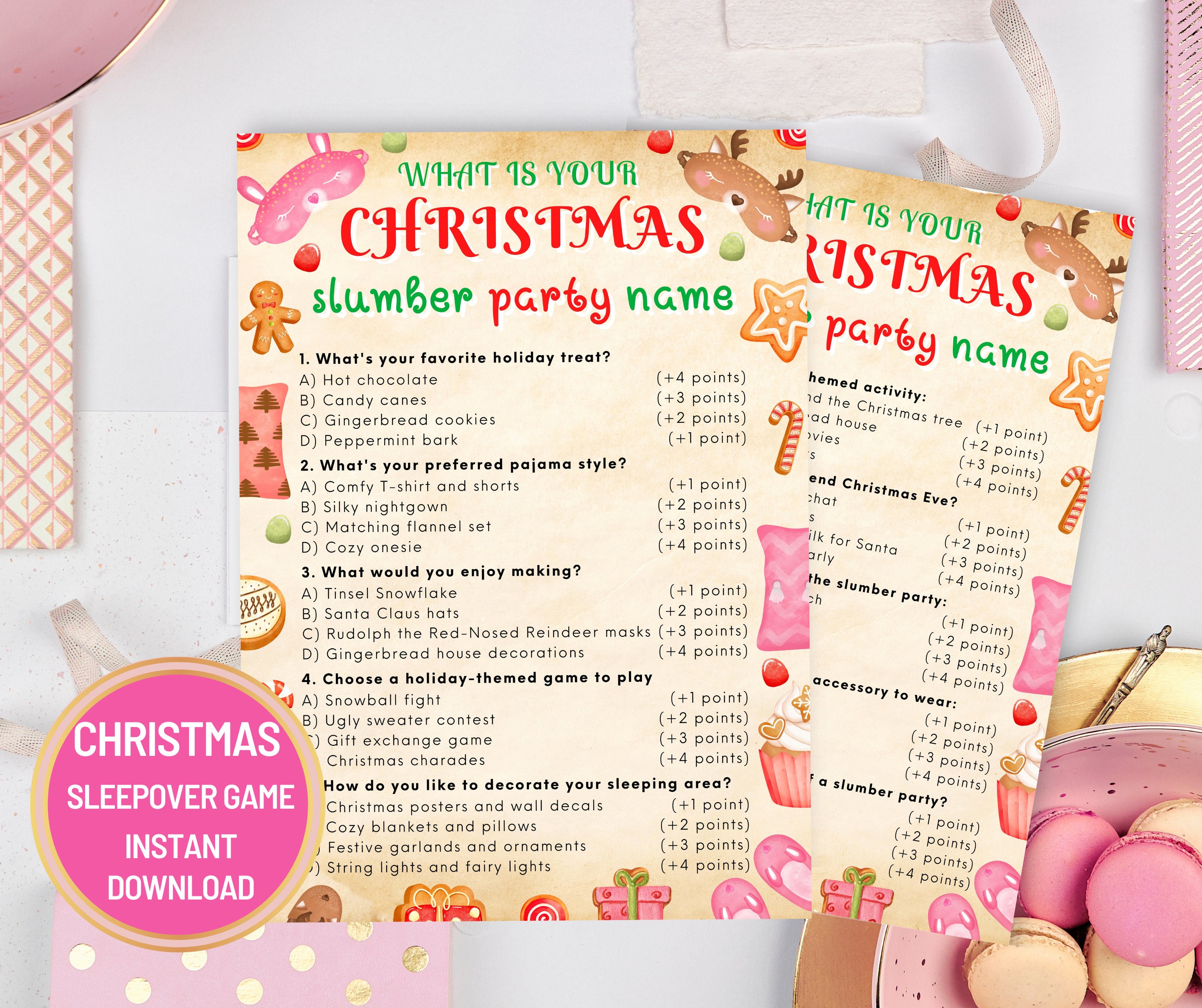 Christmas Sleepover Ideas Tween Sleepover Games Slumber Party Squad ...