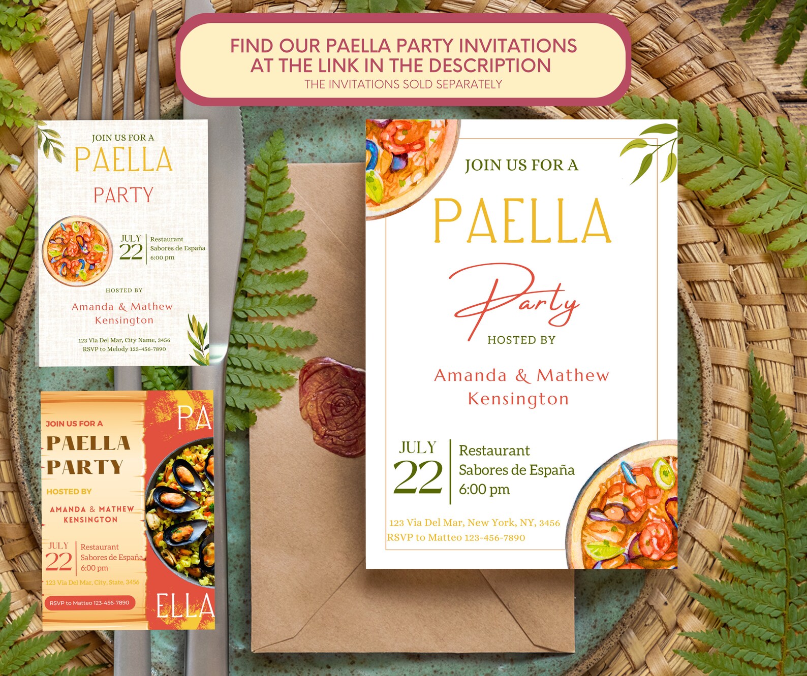 Paella Party Jeu-questionnaire Paella Party Favors Fiesta Paella Dîner ...