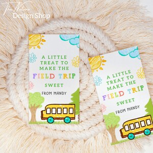 School Trip Gift Tag Field Trip Gift Tag Field Trip Ideas School Snack ...