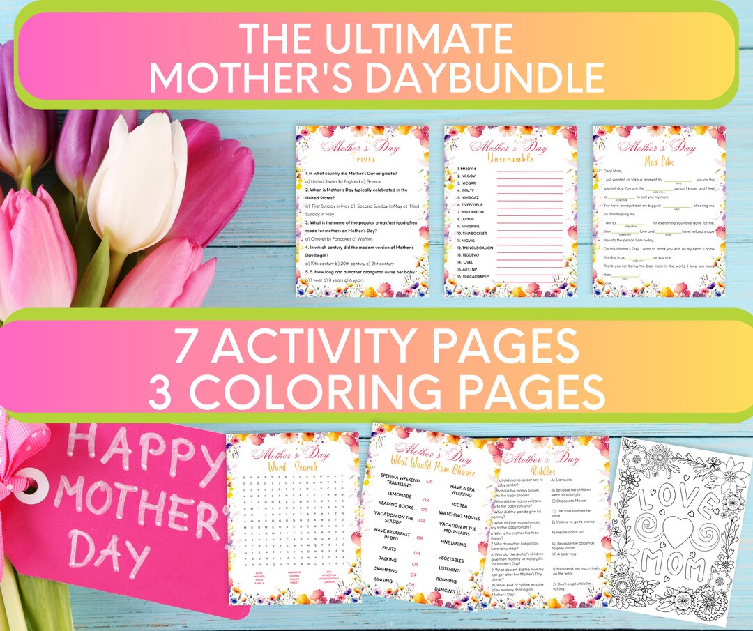 Mother’s Day Games Bundle Mothers Day Kids Activity Mothers Day Party ...