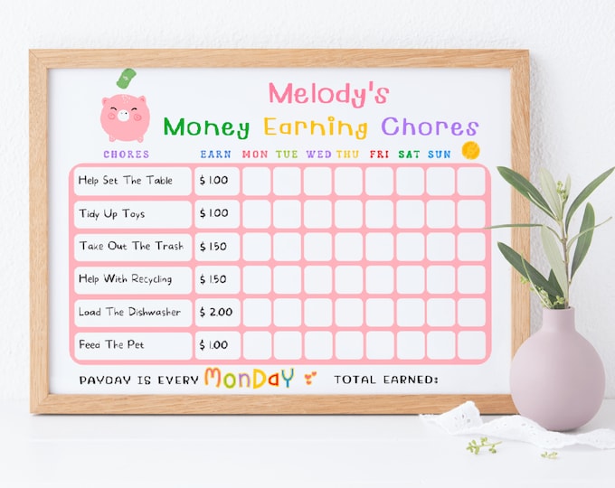 Editable Space Reward Chart Printable Behavior Chart Daily Chore Chart ...