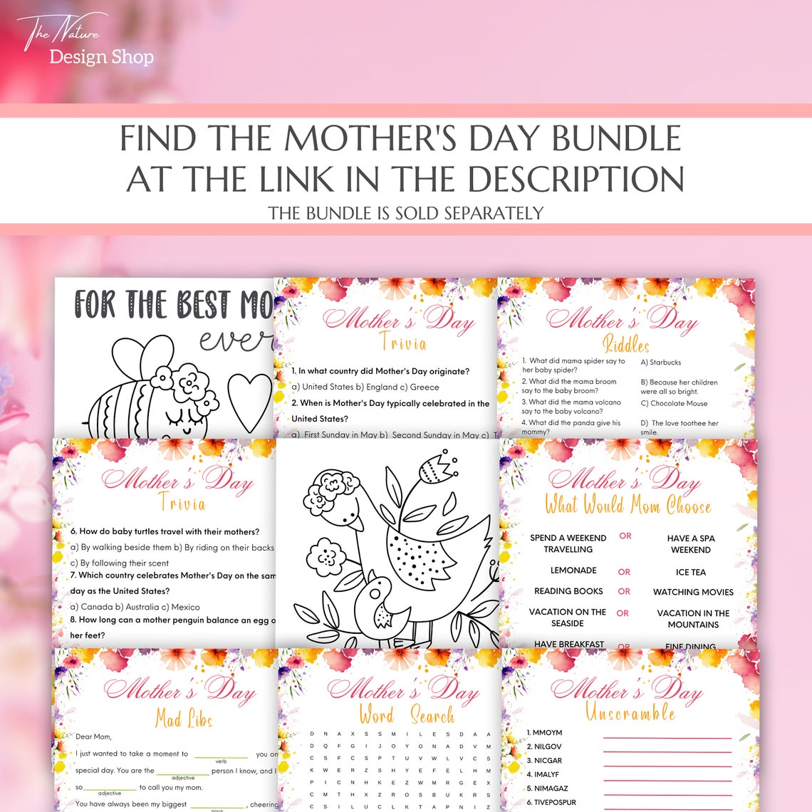 Mother’s Day Trivia Game Mother’s Day Kids Activities Mothers Day Party ...