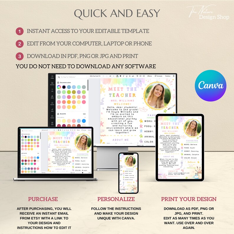 Meet the Teacher Template Bundle Meet the Teacher Kindergarten Letter ...