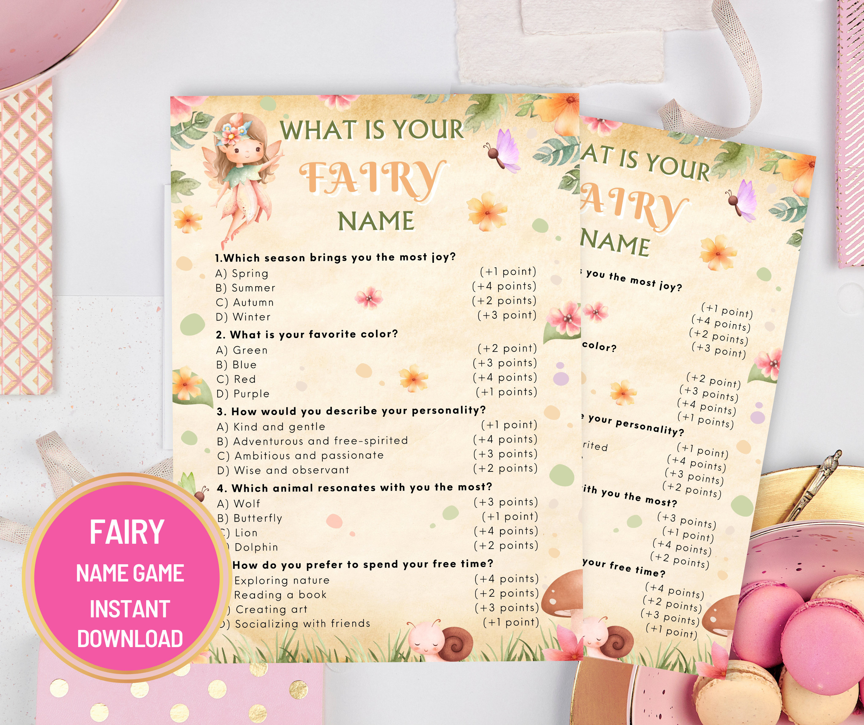 What is Your Fairy Name Fairy Birthday Game Whimsical Birthday Ideas ...