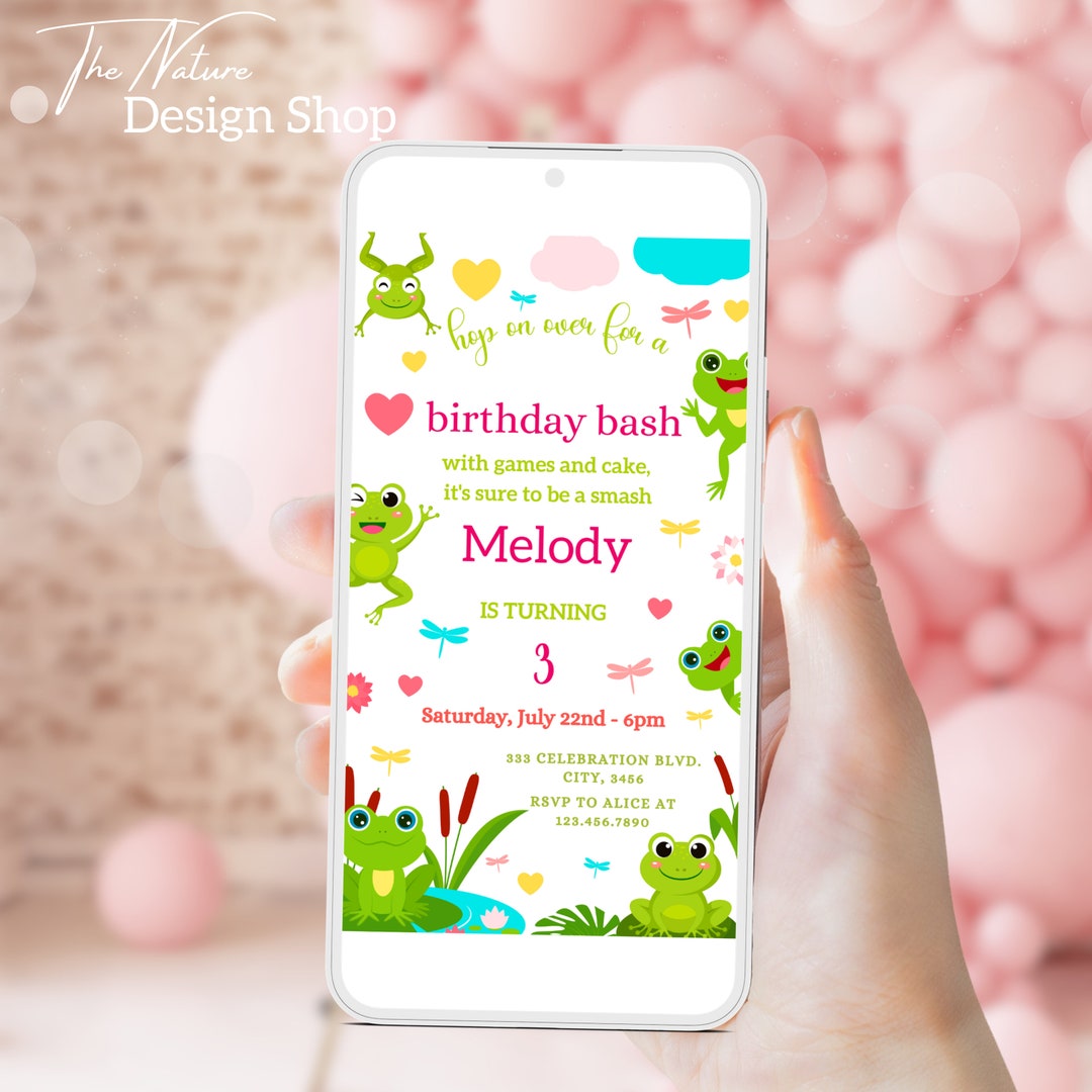 Frog Birthday Invitation Frog Party Invite Frog Invitations Toadally ...