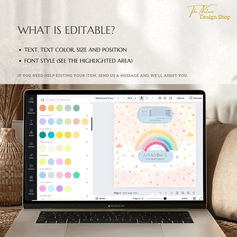 Editable Rainbow Chocolate Bar Wrap Template Birthday Chocolate Bar ...