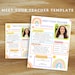 Meet the Teacher Editable Template Teacher Boho Rainbow Teacher Canva ...