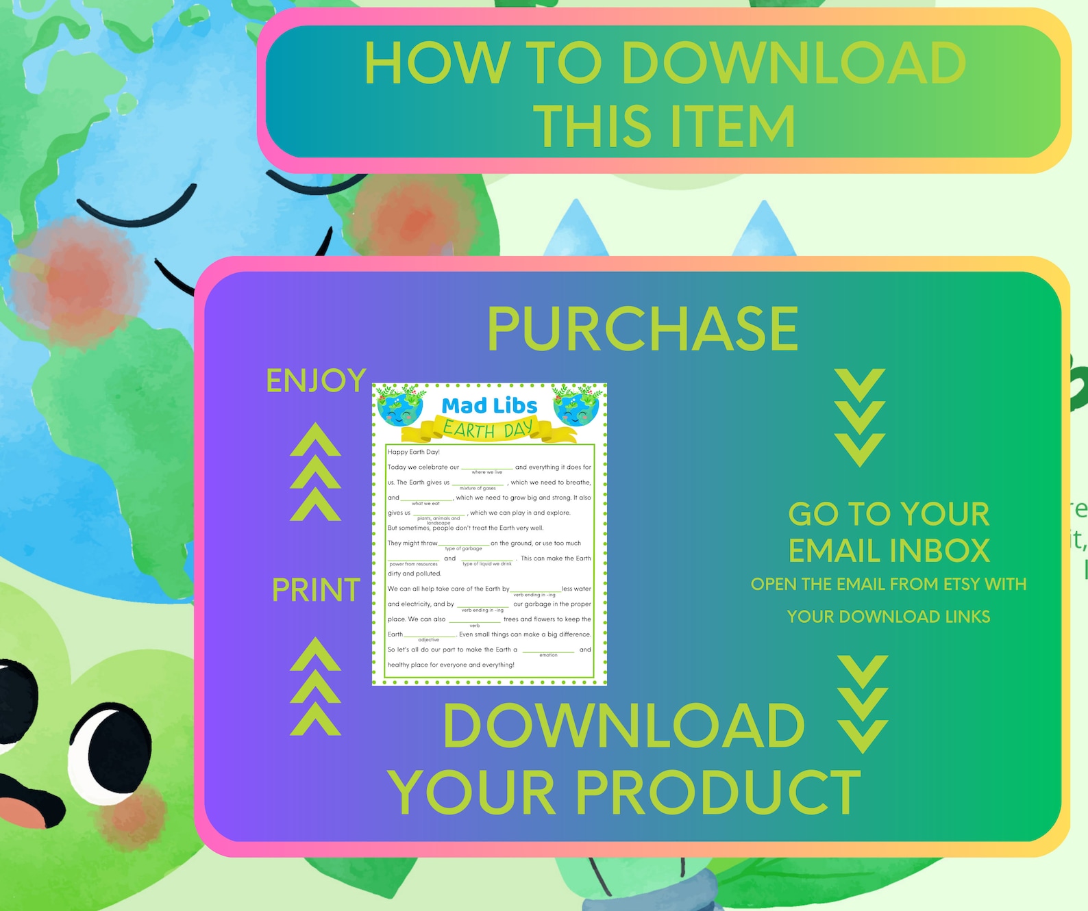 Earth Day Mad Libs Game Earth Day Printable Games Kids Earth Day ...