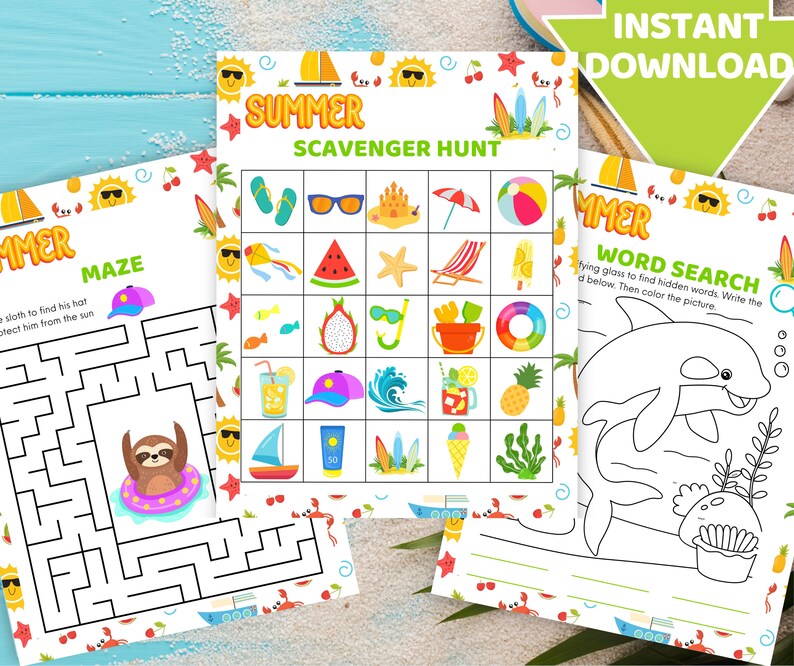 Kids Summer Games Kids Summer Activities Kids Bundle Summer Game Summer ...