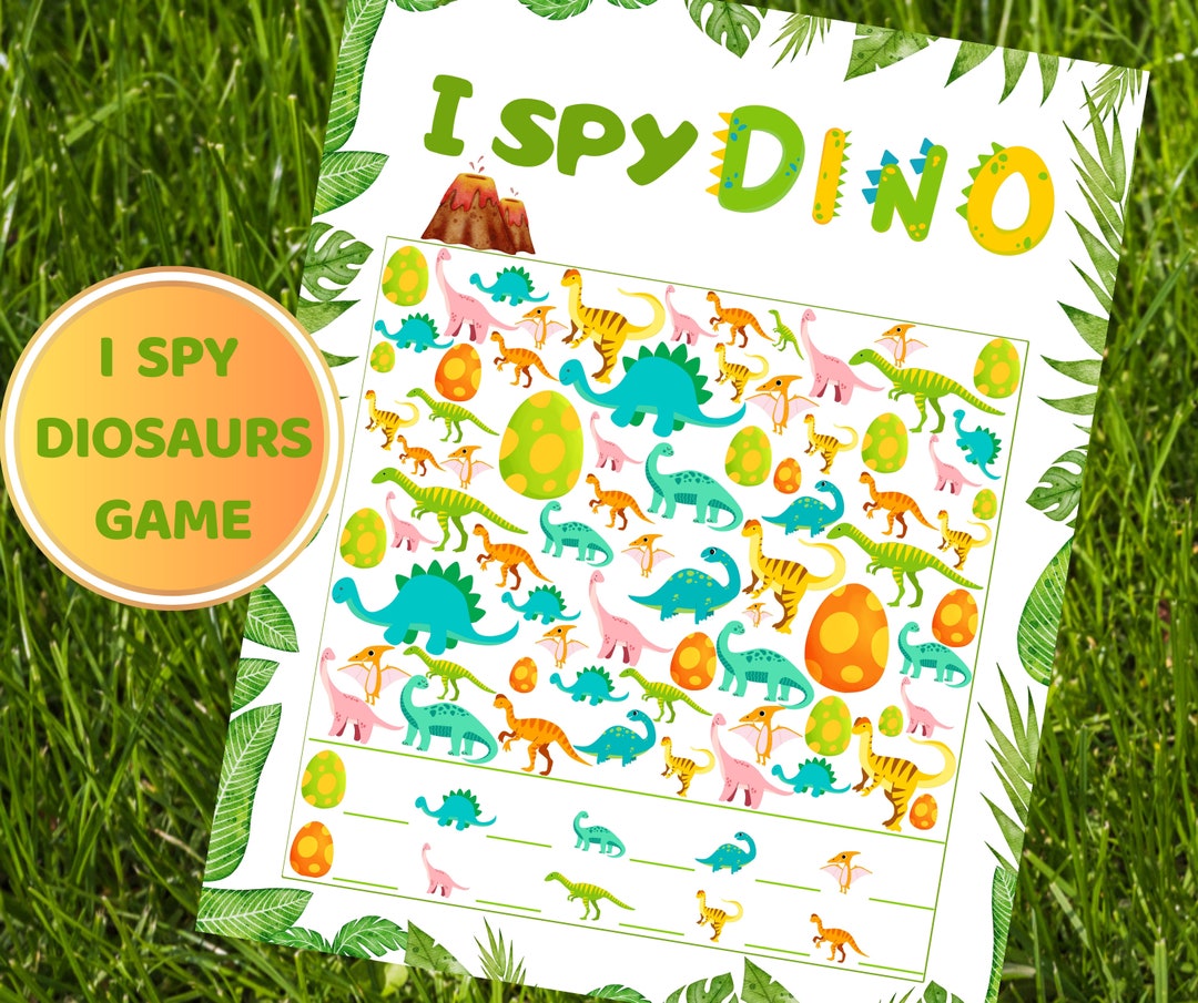 I Spy Dino Kids Dinosaurs Birthday Party Game Dino Party Activities ...