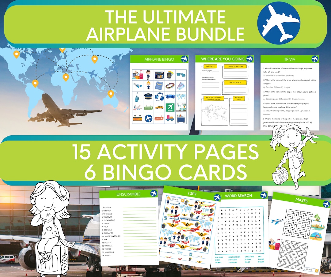 Airplane Kids Activity Airplane Games Kids Airport Games Flight ...