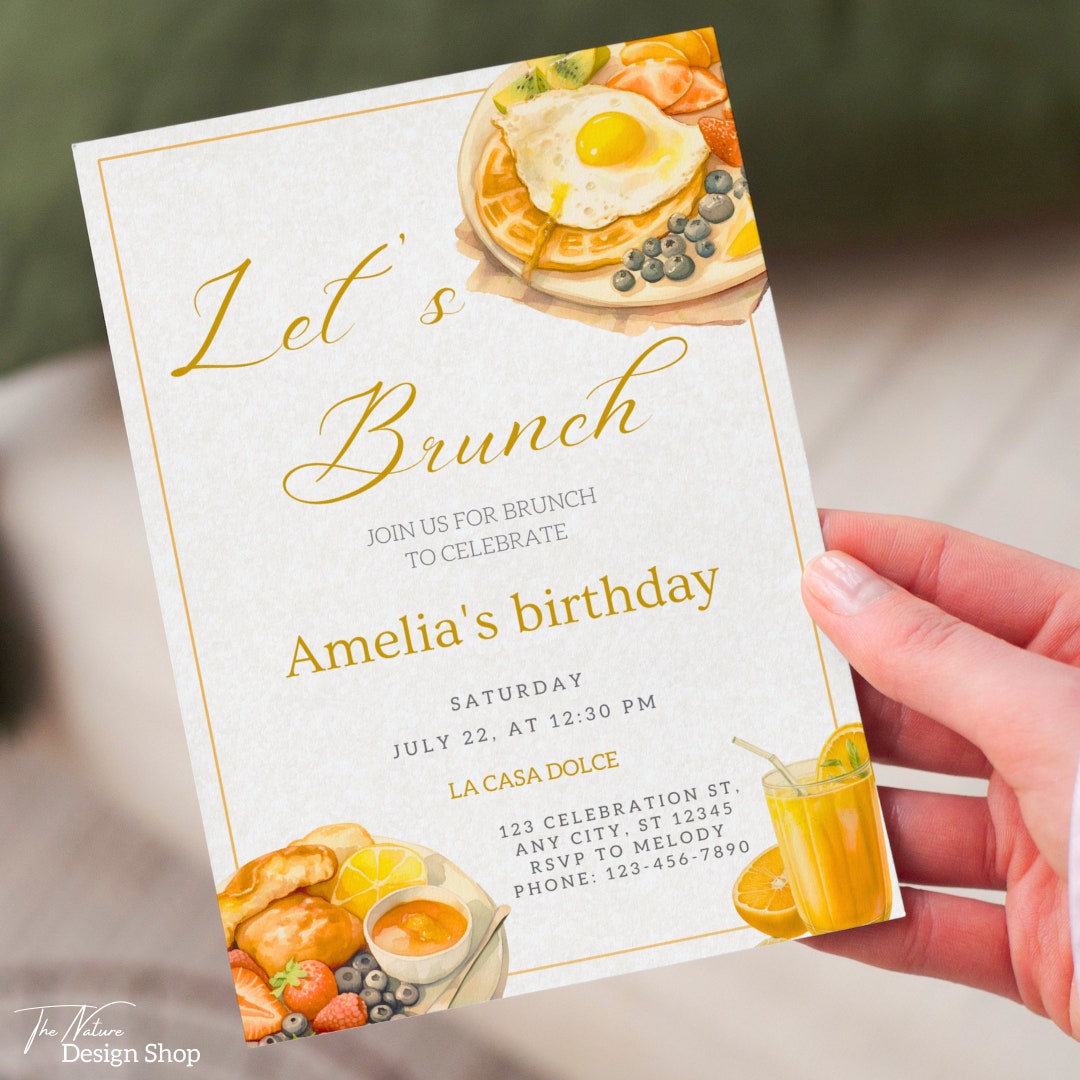 Bithday Brunch Invitation Boozy Brunch Invite Brunch and Bubbly Post ...