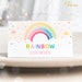 Editable Rainbow Food Label Tent Card Rainbow Name Tag Rainbow Place ...