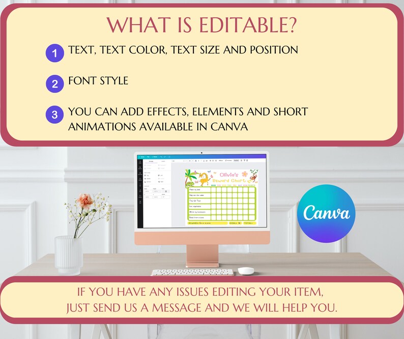 Editable Jungle Animals Reward Chart for Kids Daily Routine Chart Kids ...