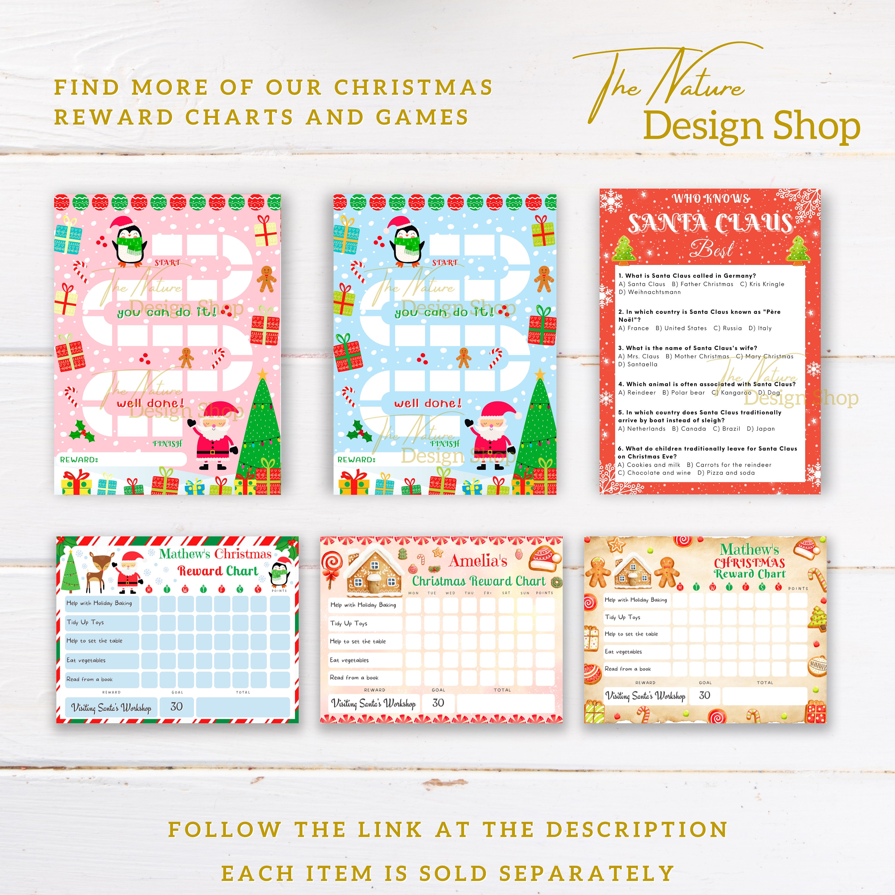 Editable Christmas Reward Chart for Kids Daily Routine Chart Kids Chore ...