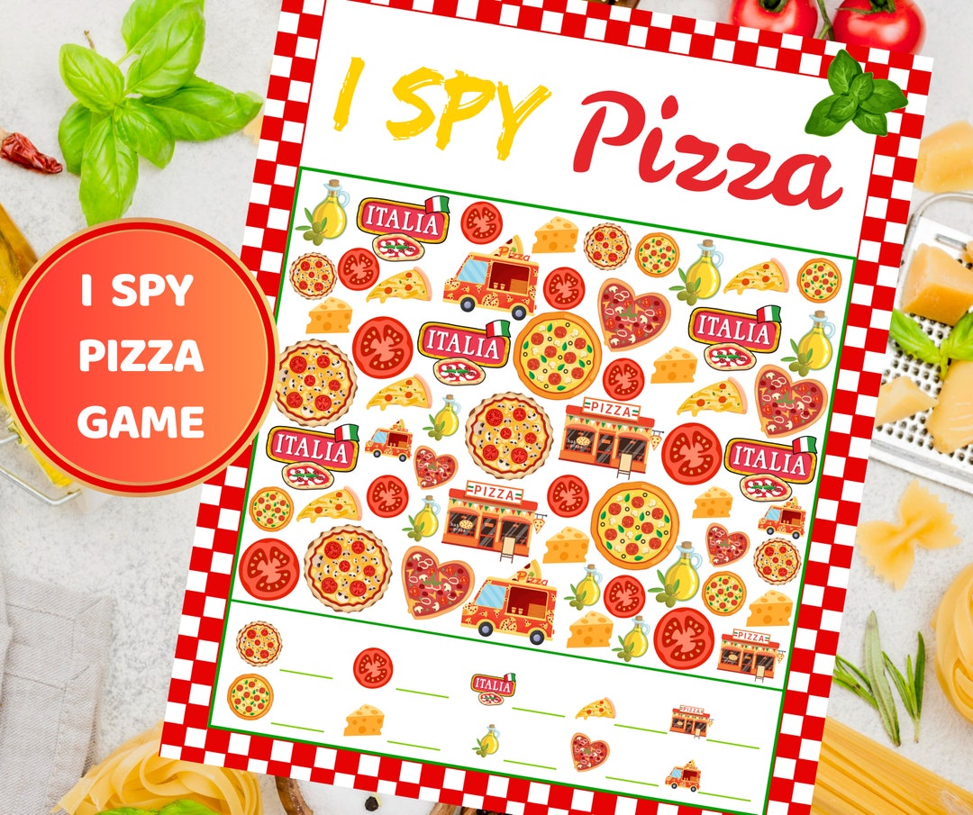 I Spy Pizza Party Game Kids Birthday Games Pizza Party Activities Kids ...