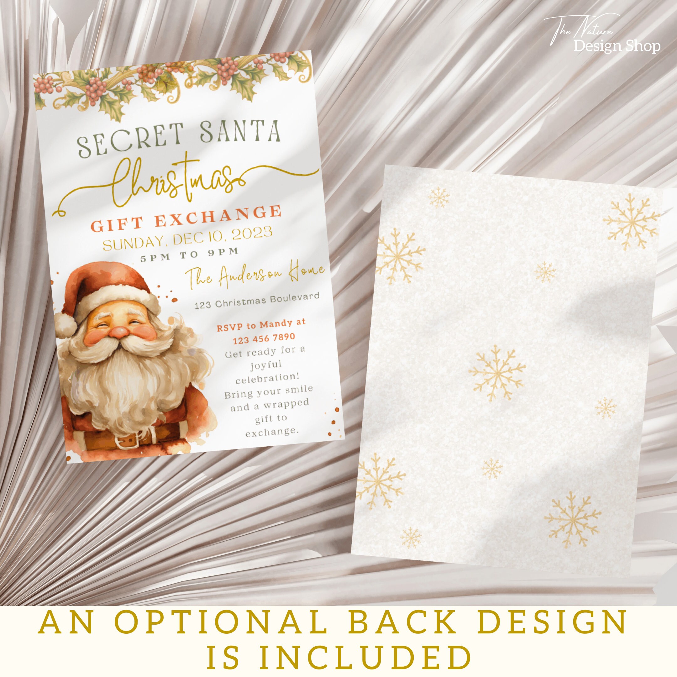 Secret Santa Invitation Secret Santa Invite Secret Santa Gift Exchange ...