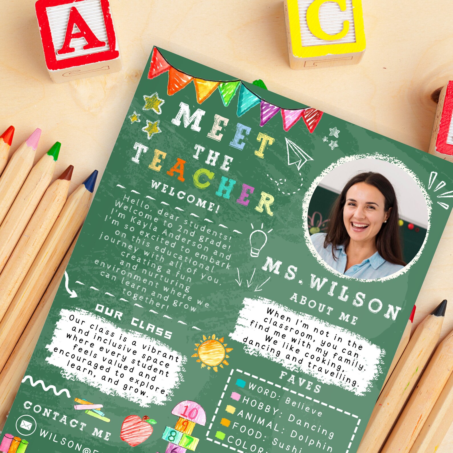 Meet the Teacher Editable Template Teacher Kindergarten Letter Template ...