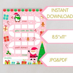 Christmas Reward Chart for Kids Christmas Routine Chart Kids Chore ...