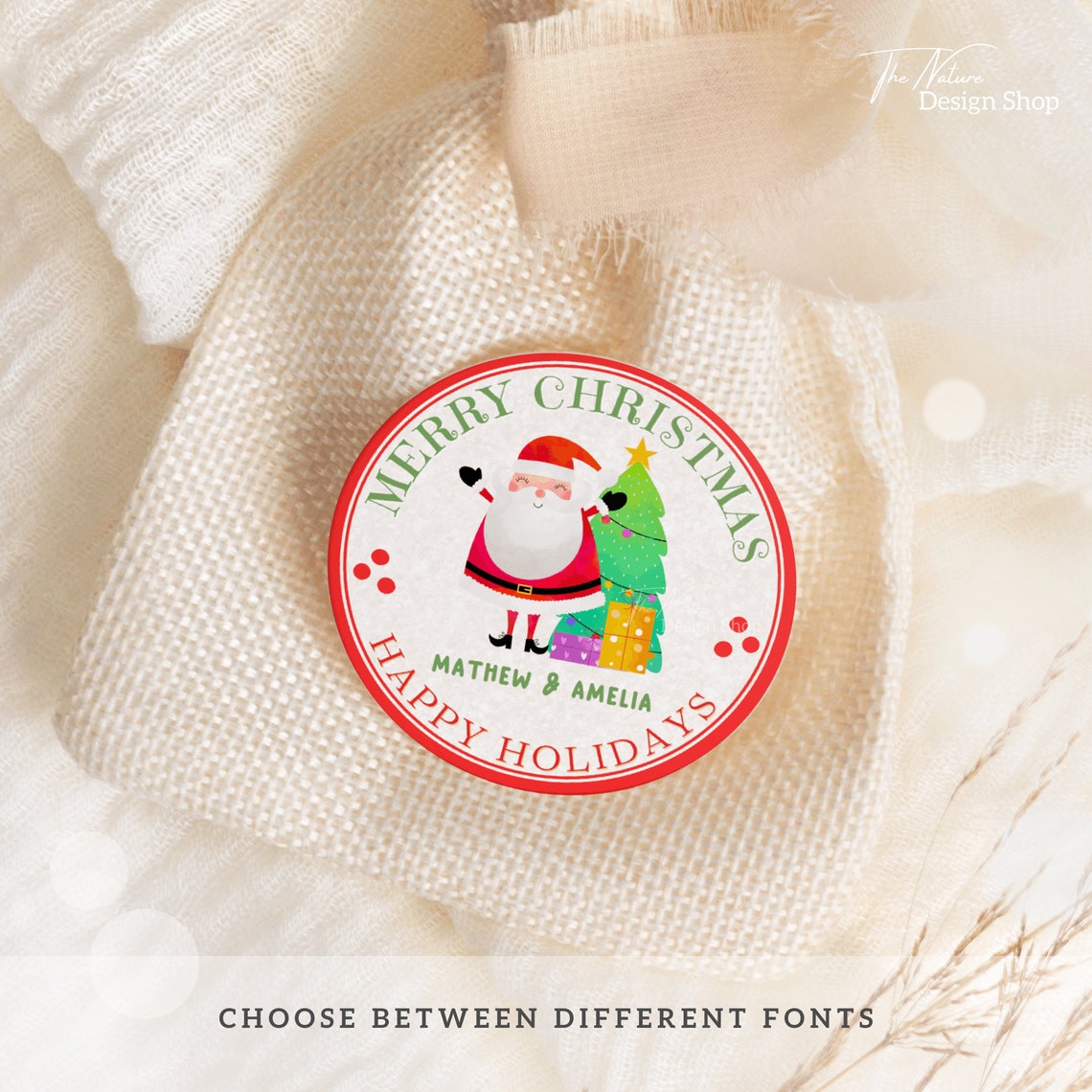 Merry Christmas Gift Tag Template Christmas Santa Tag Christmas Jar ...