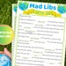 Earth Day Mad Libs Game Earth Day Printable Games Kids Earth Day ...