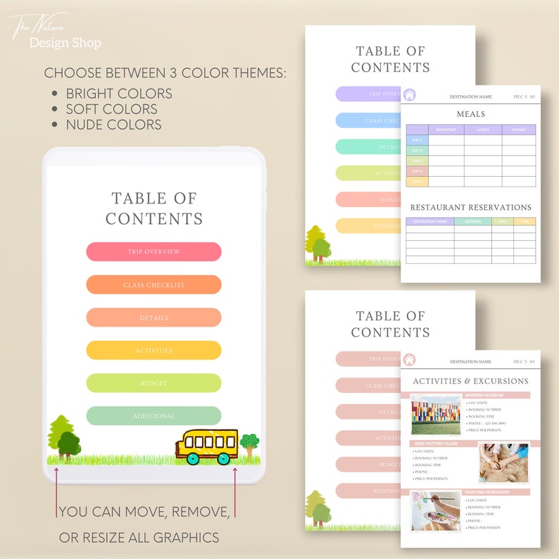 School Trip Itinerary Template Teachers Digital Planner School Trip ...