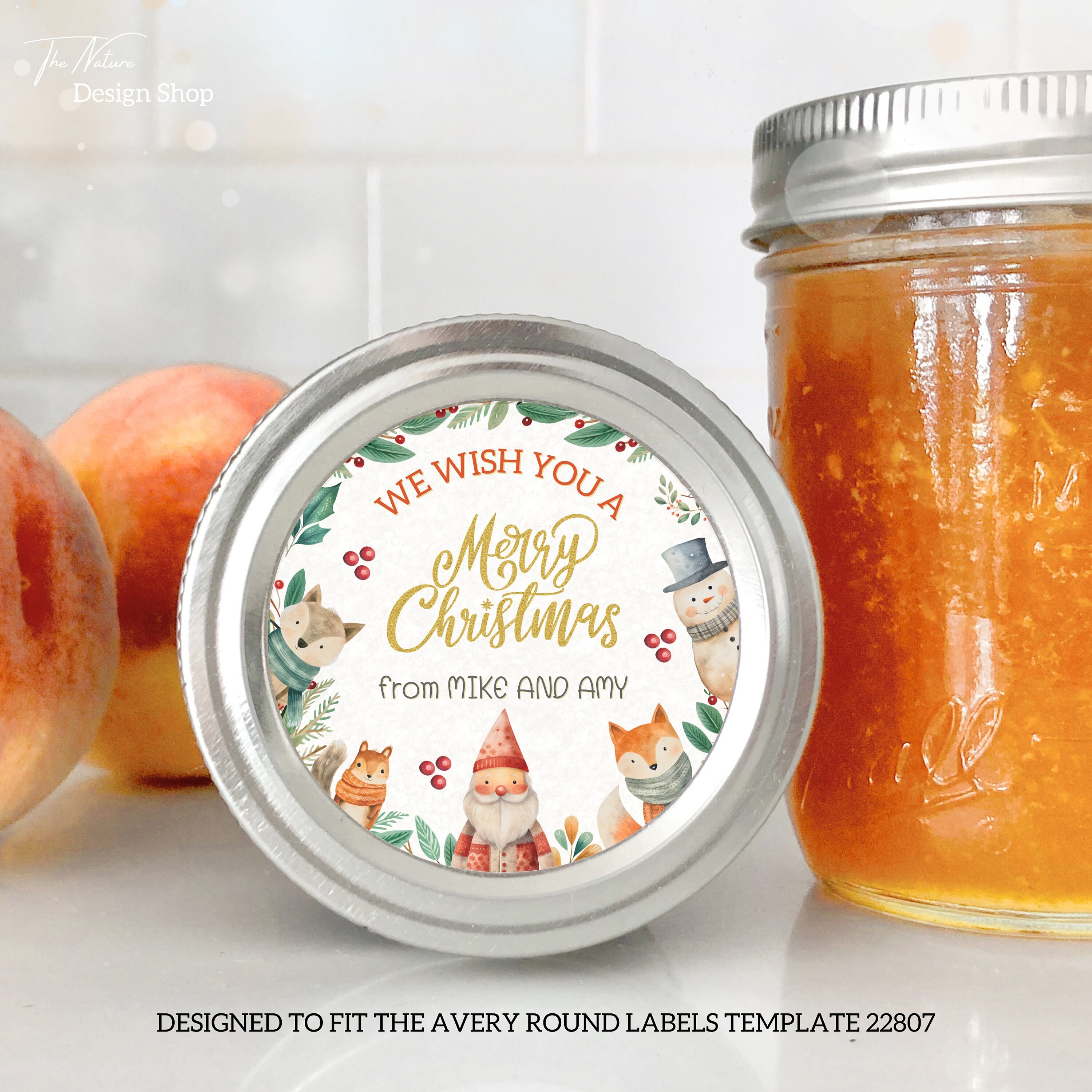 Christmas Jar Stickers Template Christmas Canning Jar Labels Christmas ...