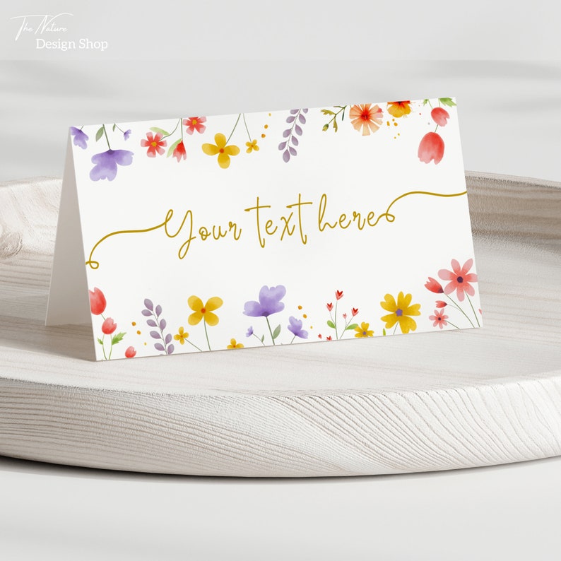 Editable Wildflower Food Label Wildflower Name Tag Wildflower Name ...