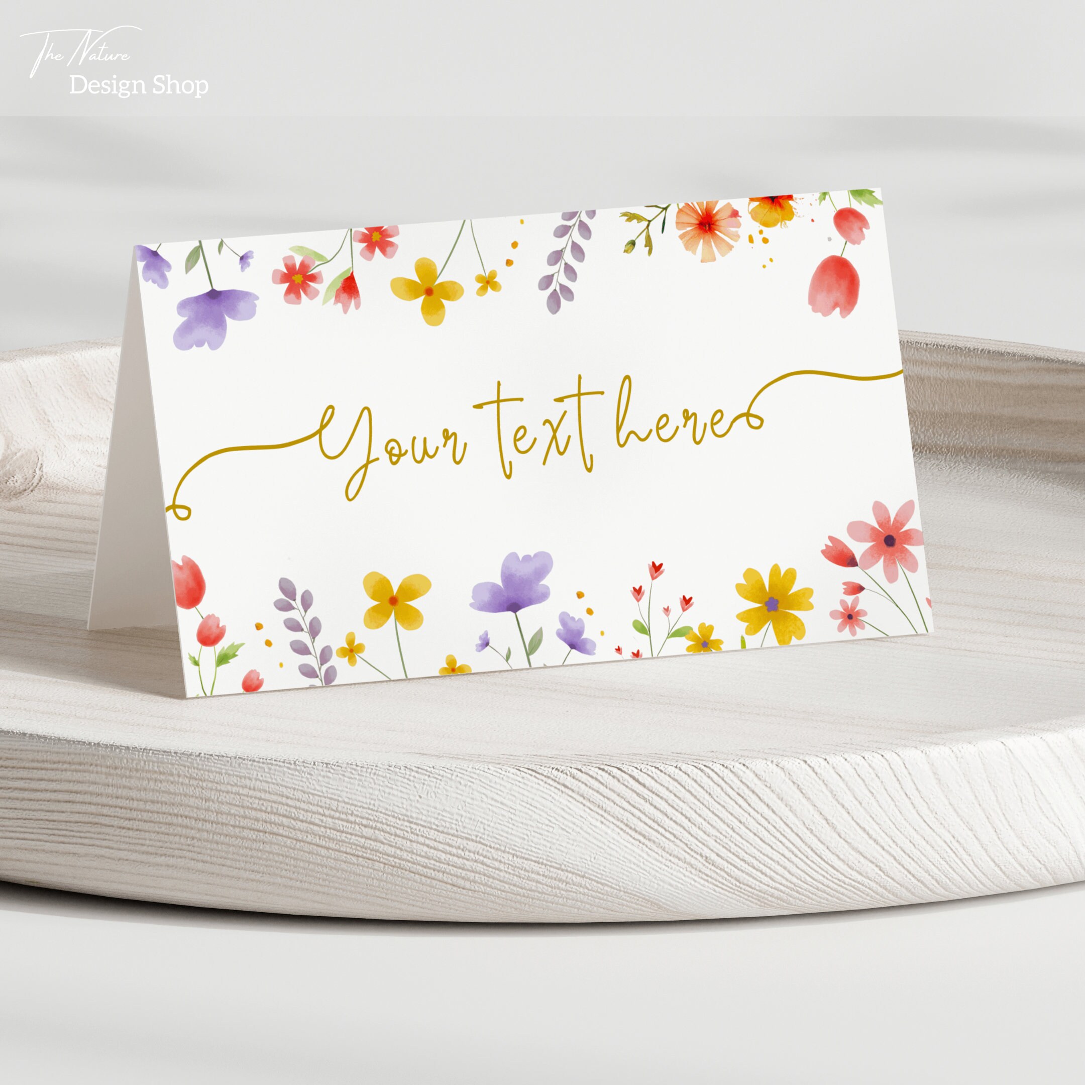 Editable Wildflower Food Label Wildflower Name Tag Wildflower Name ...