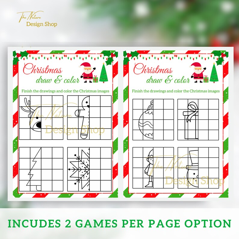 Christmas Drawing Game Kindergarten Christmas Games Christmas Activity ...