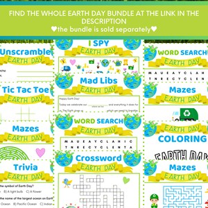 I Spy Earth Day Game Kids Earth Day Printable Earth Day Activity Kids ...