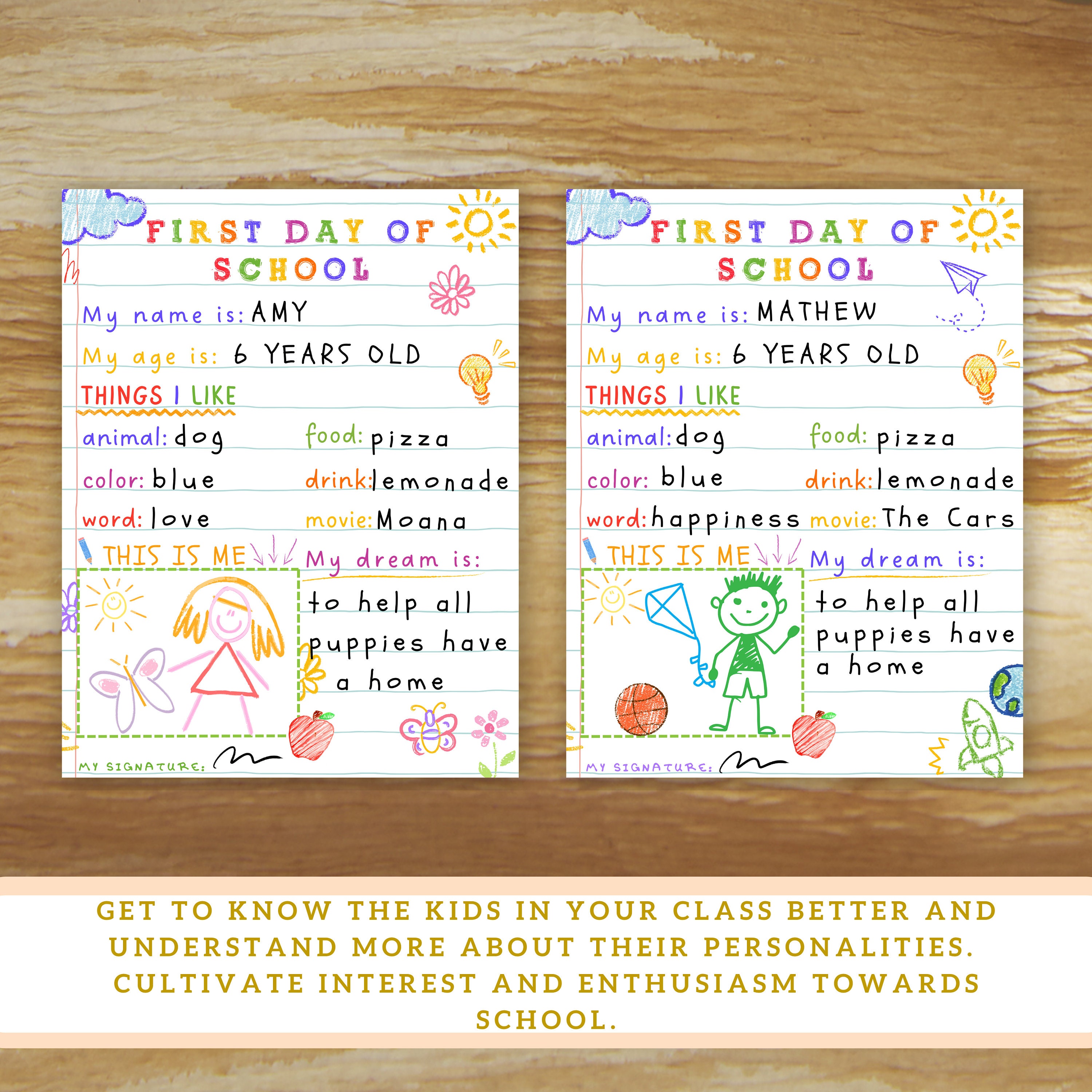 Meet the Student Letter Template Teacher Kindergarten First Day of ...