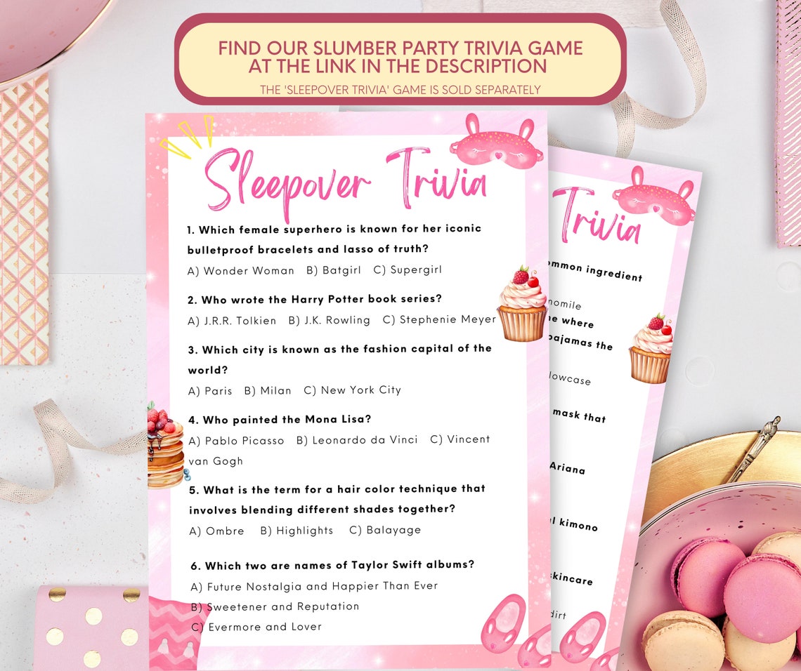 Sleepover Birthday Ideas Tween Sleepover Games Slumber Party Squad ...