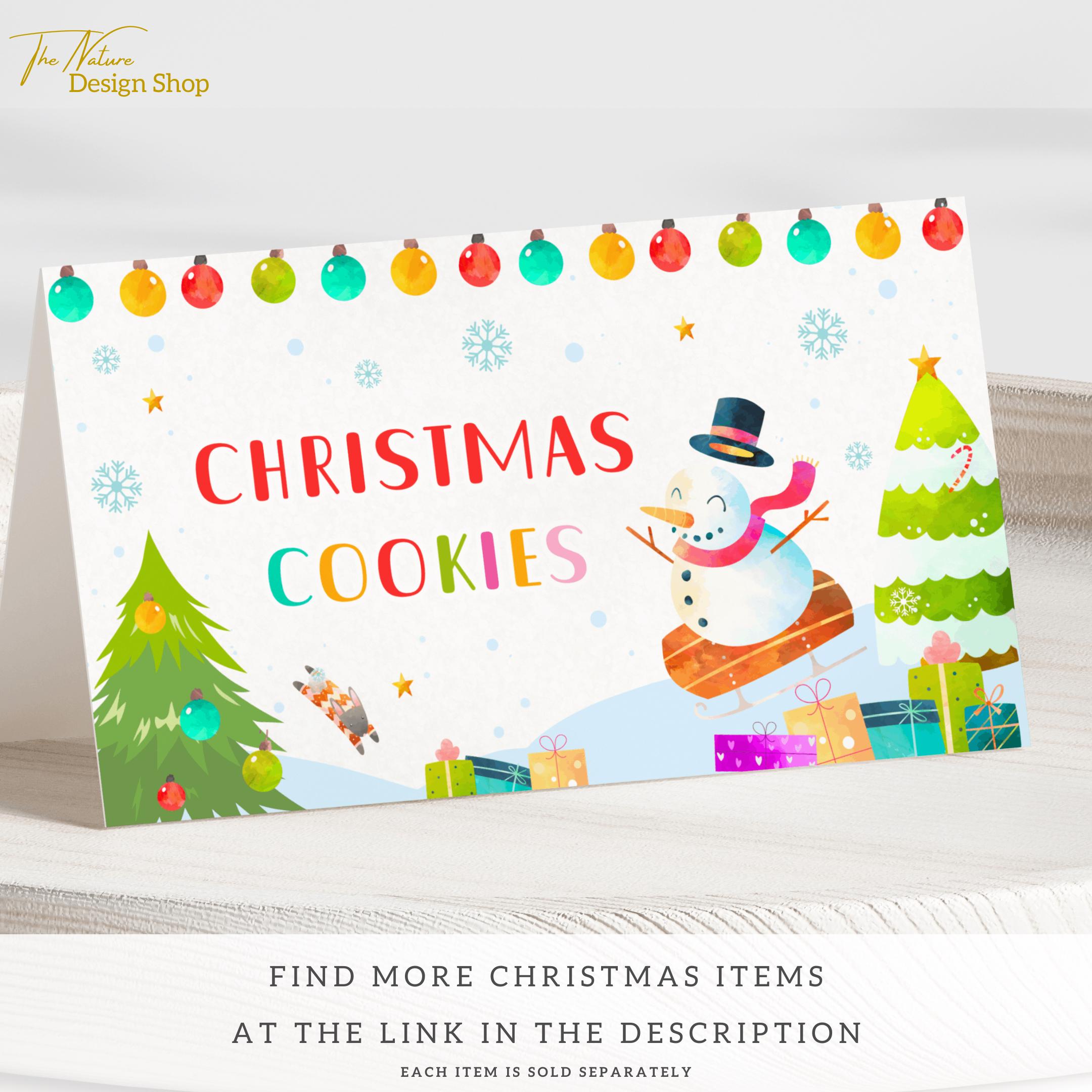 Editable Christmas Name Tag Template Christmas Name Label Name Card ...