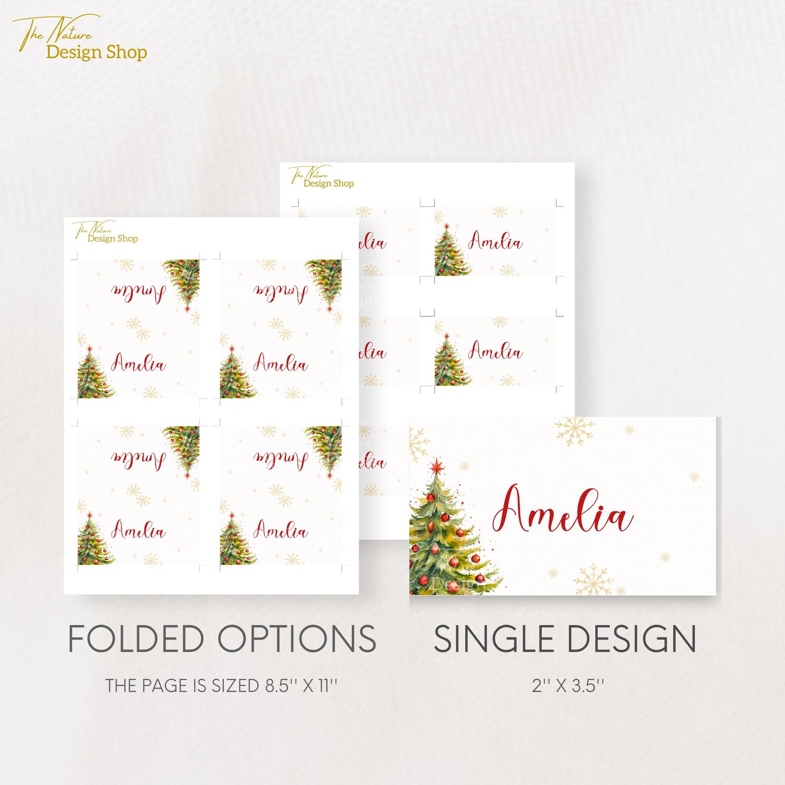Editable Christmas Name Tag Template Christmas Name Label Name Card ...