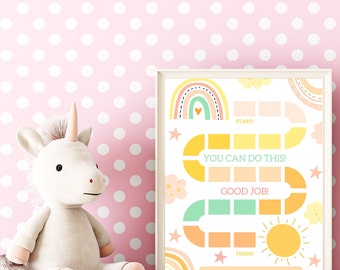 Colorful Boho Rainbow Reward Chart for Kids Daily Routine Chart Kids ...
