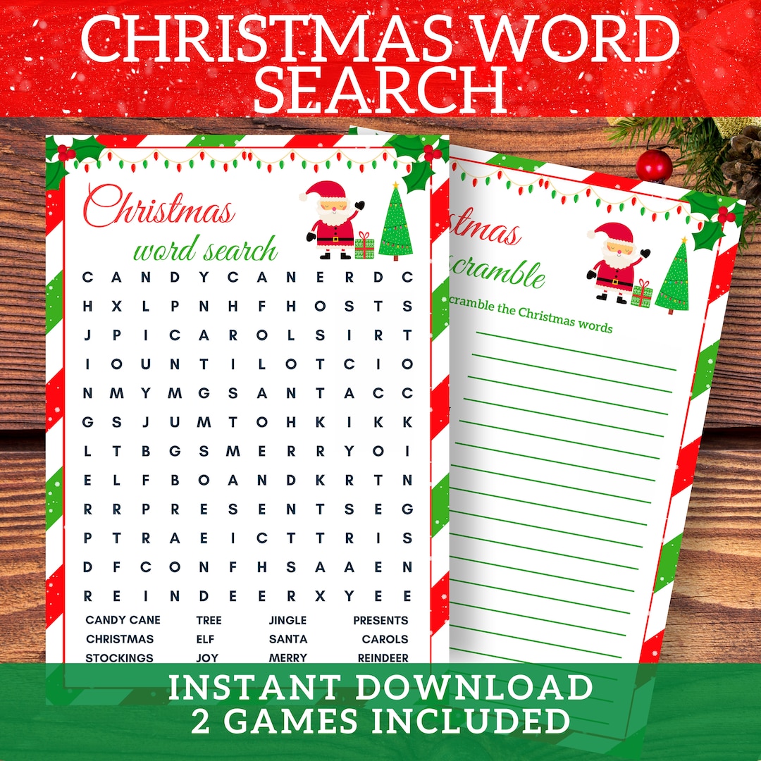 Christmas Word Search Games Christmas Word Search for Kids Christmas ...