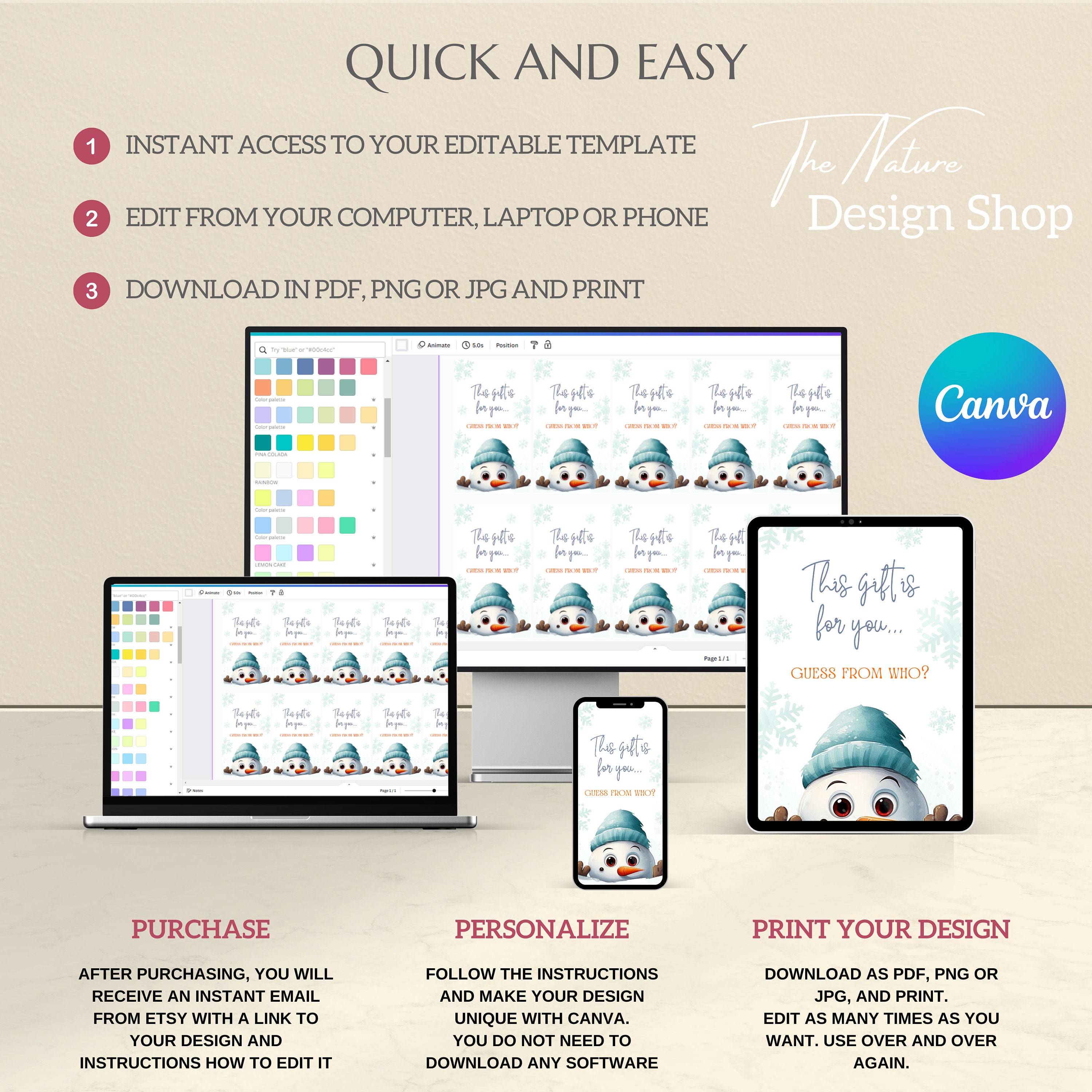 Secret Santa Gift Tags Secret Santa Gift Basket Secret Santa Printable ...